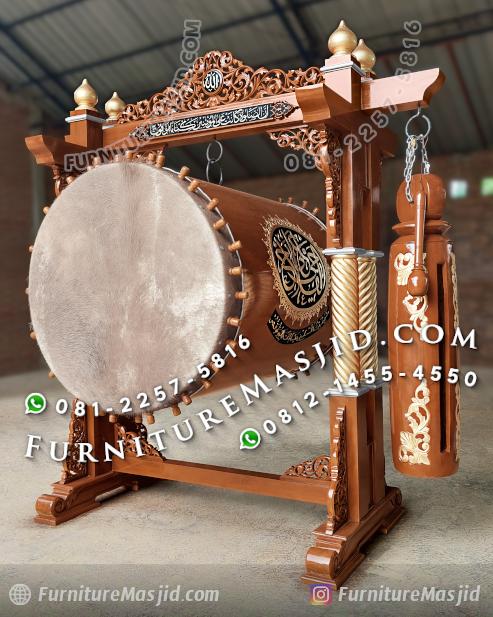 Bedug Besar Masjid Ukir Kayu Jati Murah | FURNITURE MASJID